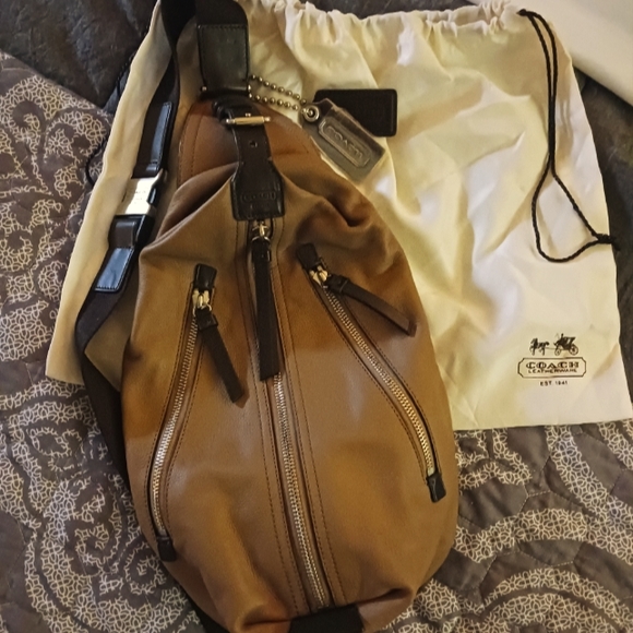 Coach | Bags | Coach Thompson Leather Sling Tanbrown | Poshmark